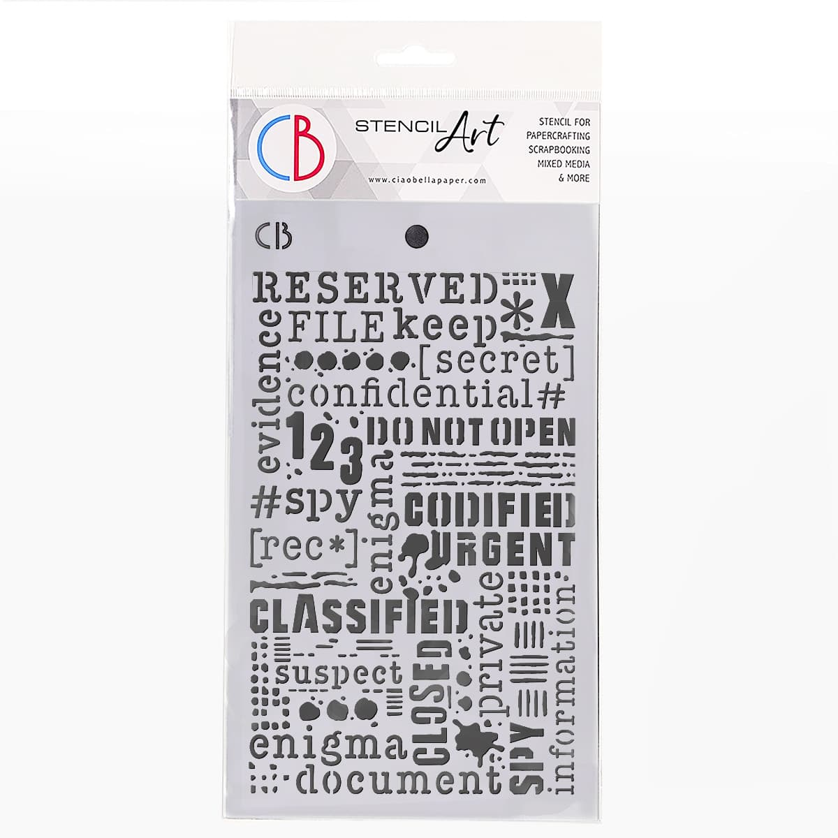 Confidential - Stencil | Create Red Deer - Red Deer’s Scrapbooking Store